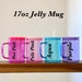 Personalized Jelly Mug 17oz Colored Glass Cup With Lid and - Etsy