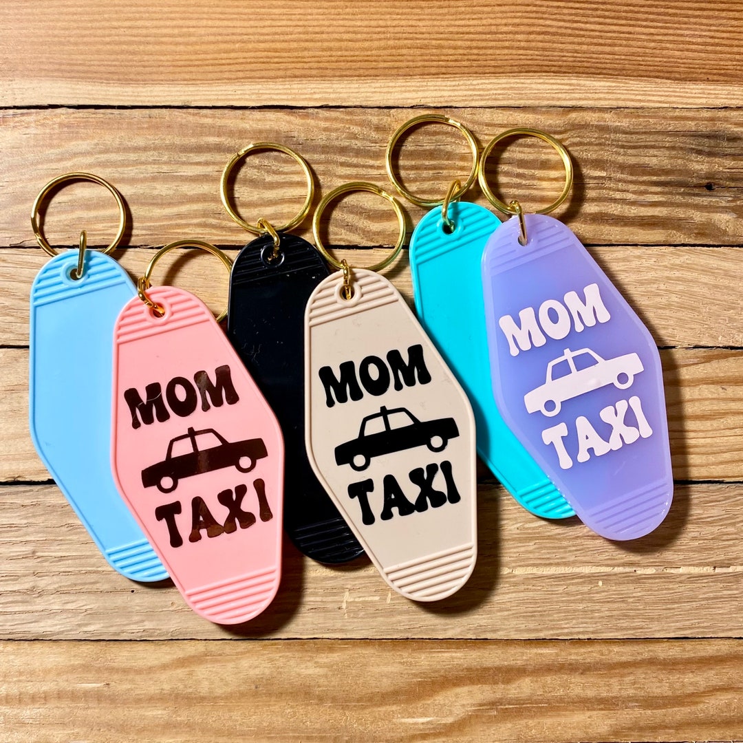 Mom Taxi Keychain Motel Key Chain Retro Keychain Funny Keychain Funny ...
