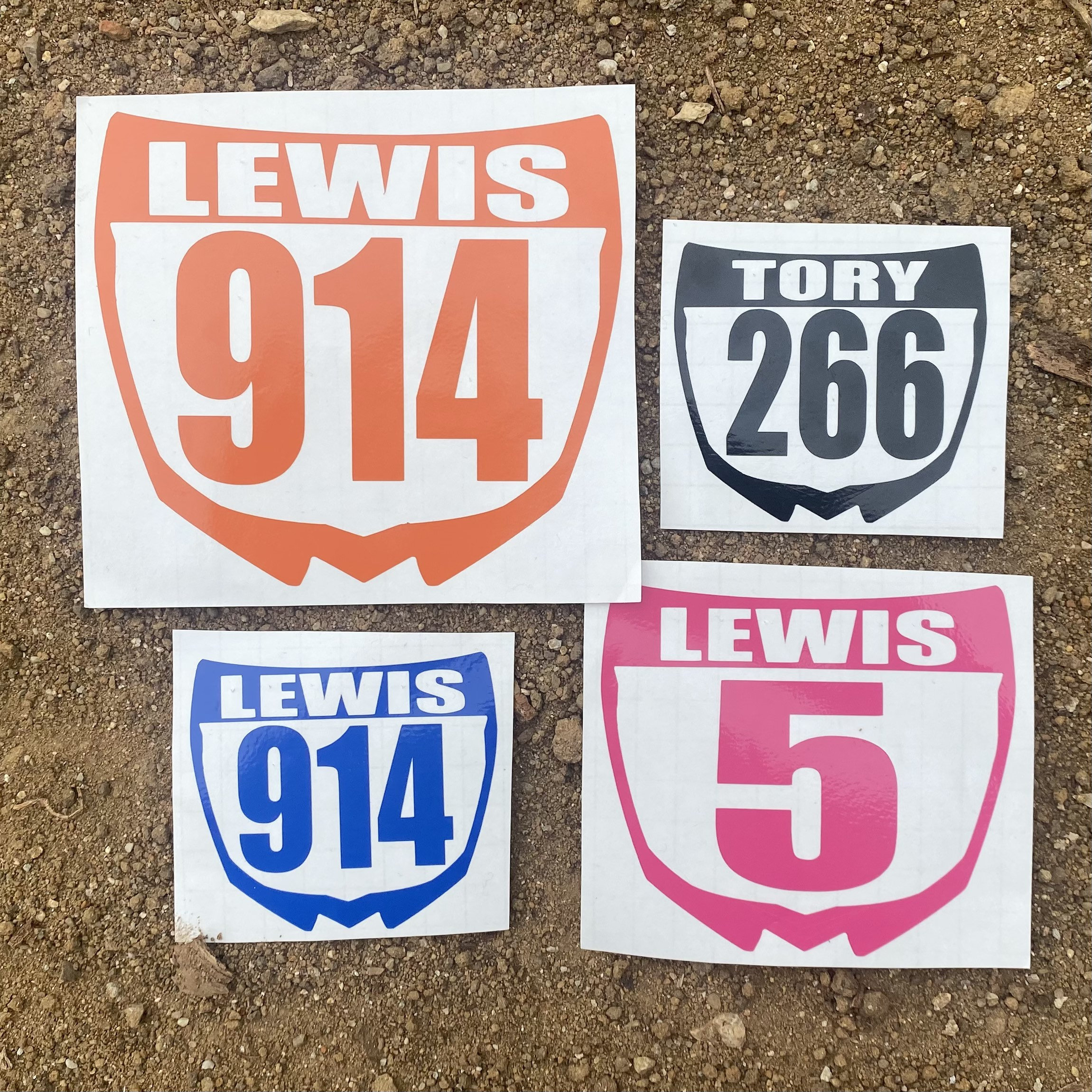 Custom Number Plate Sticker: Motocross, BMX, Race - Etsy