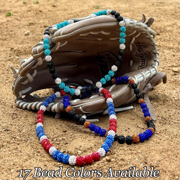 Baseball Beaded Necklace - Etsy