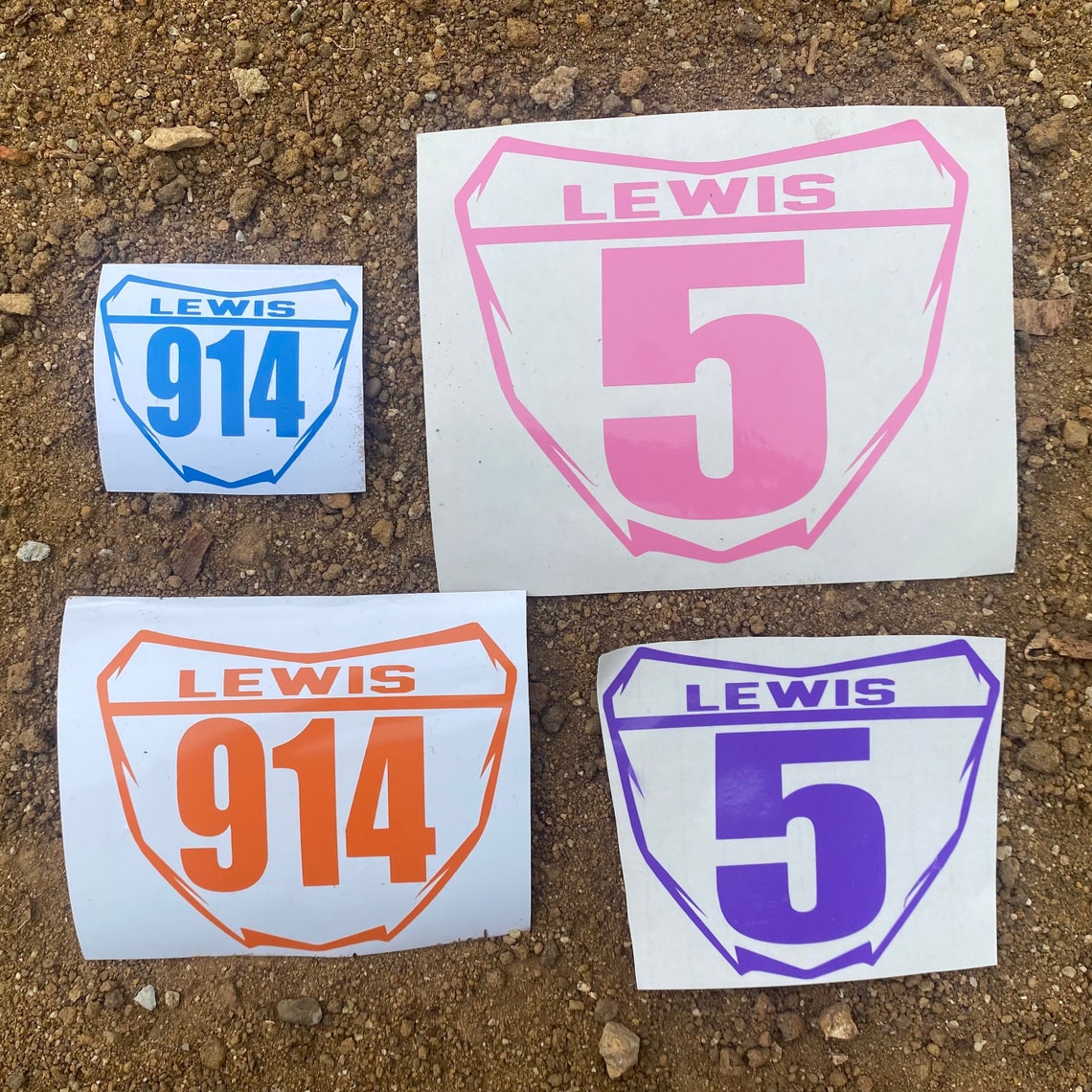 Custom Number Plate Sticker. Name and Race Number BMX - Etsy