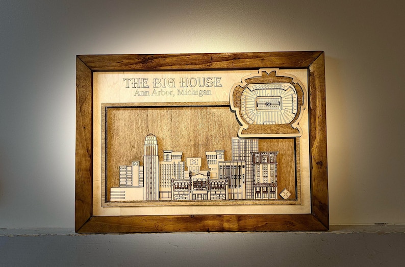 Michigan Wolverines Football Big House Stadium - Etsy Australia