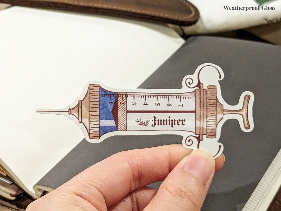 Syringe Sticker, Juniper Holographic Sticker, Vampire Hunting Kit ...