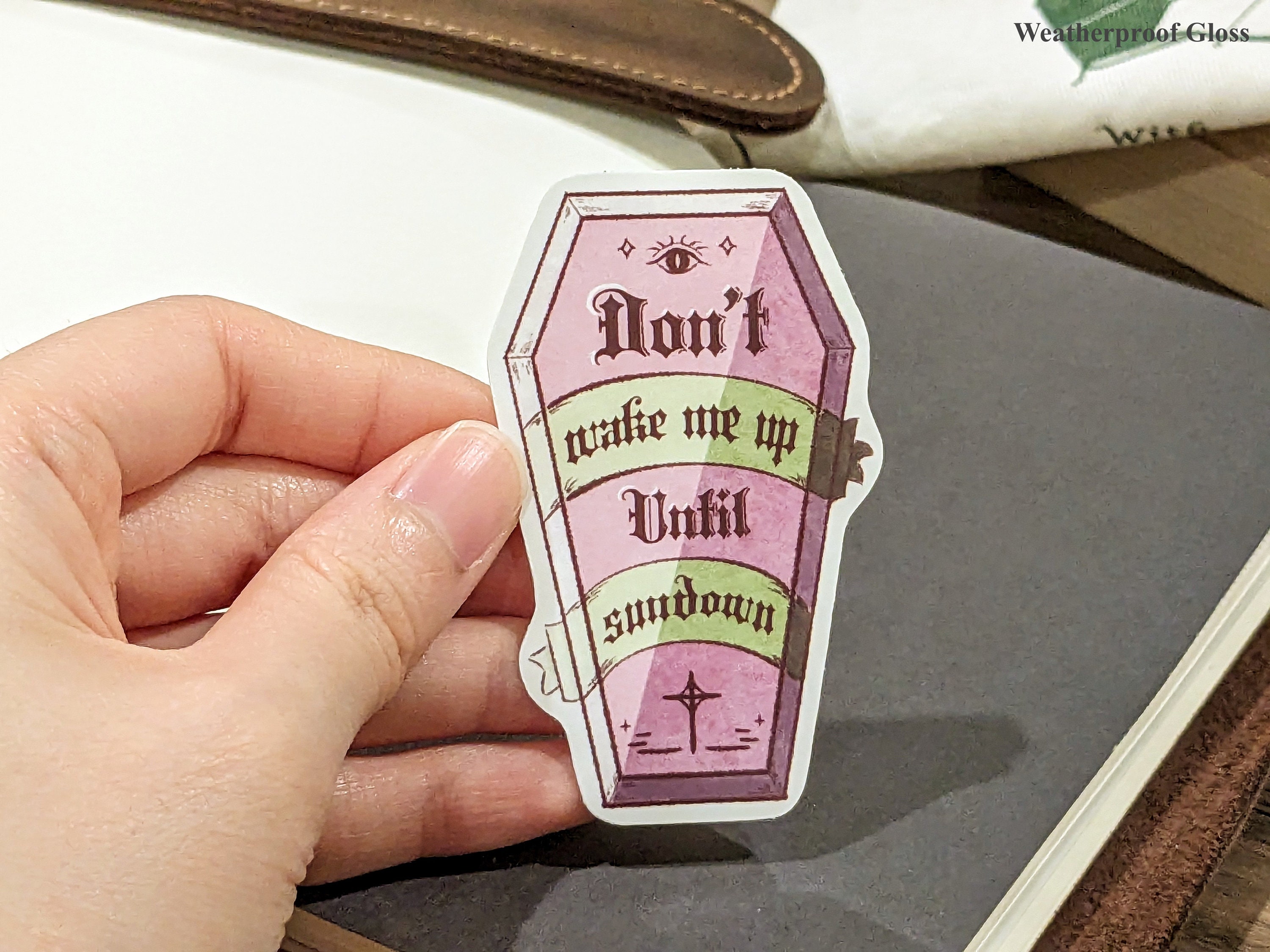 Coffin Sticker, Mystery Stickers Set, Pink Coffin Holographic Sticker ...