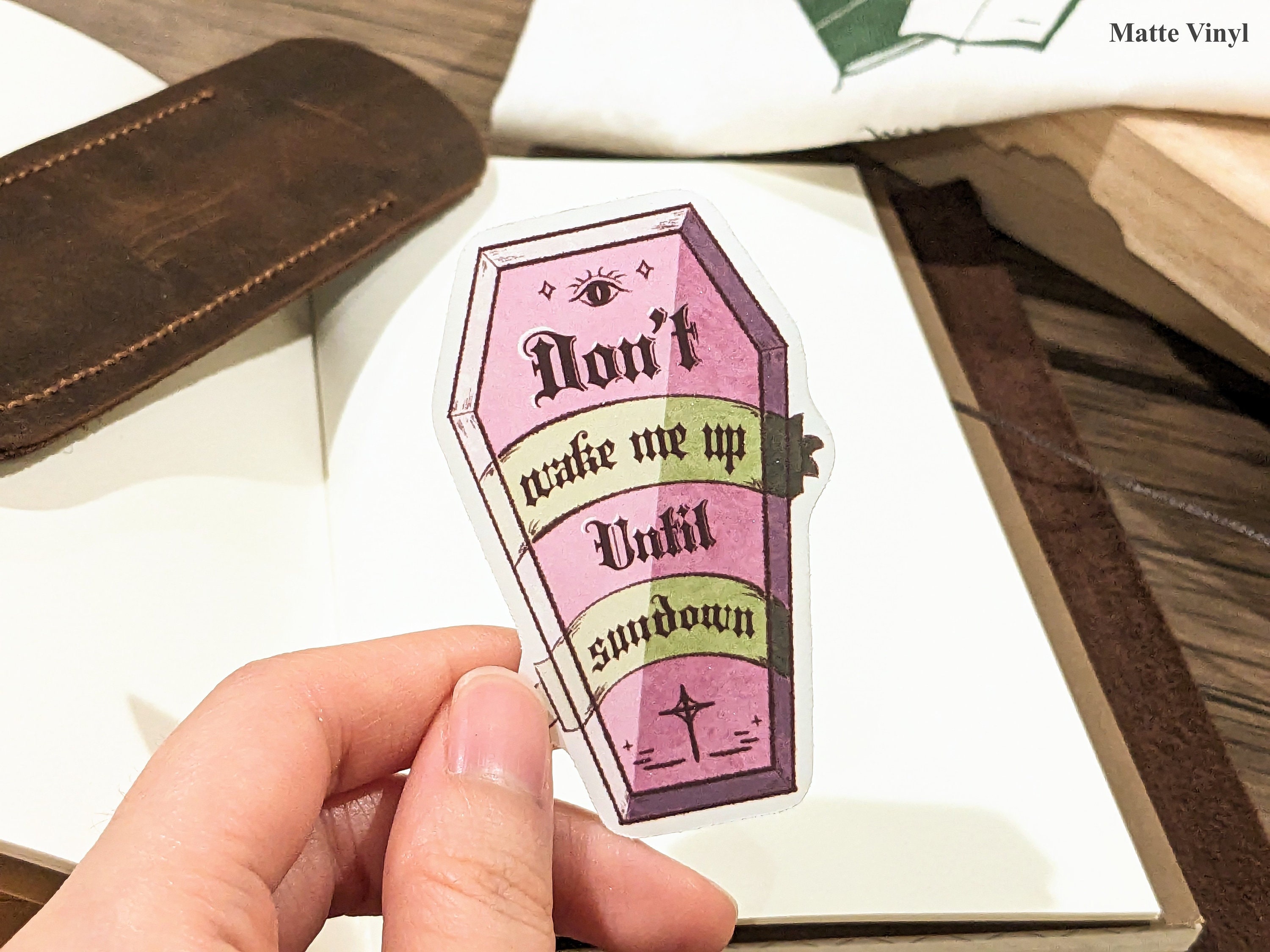 Coffin Sticker, Mystery Stickers Set, Pink Coffin Holographic Sticker ...