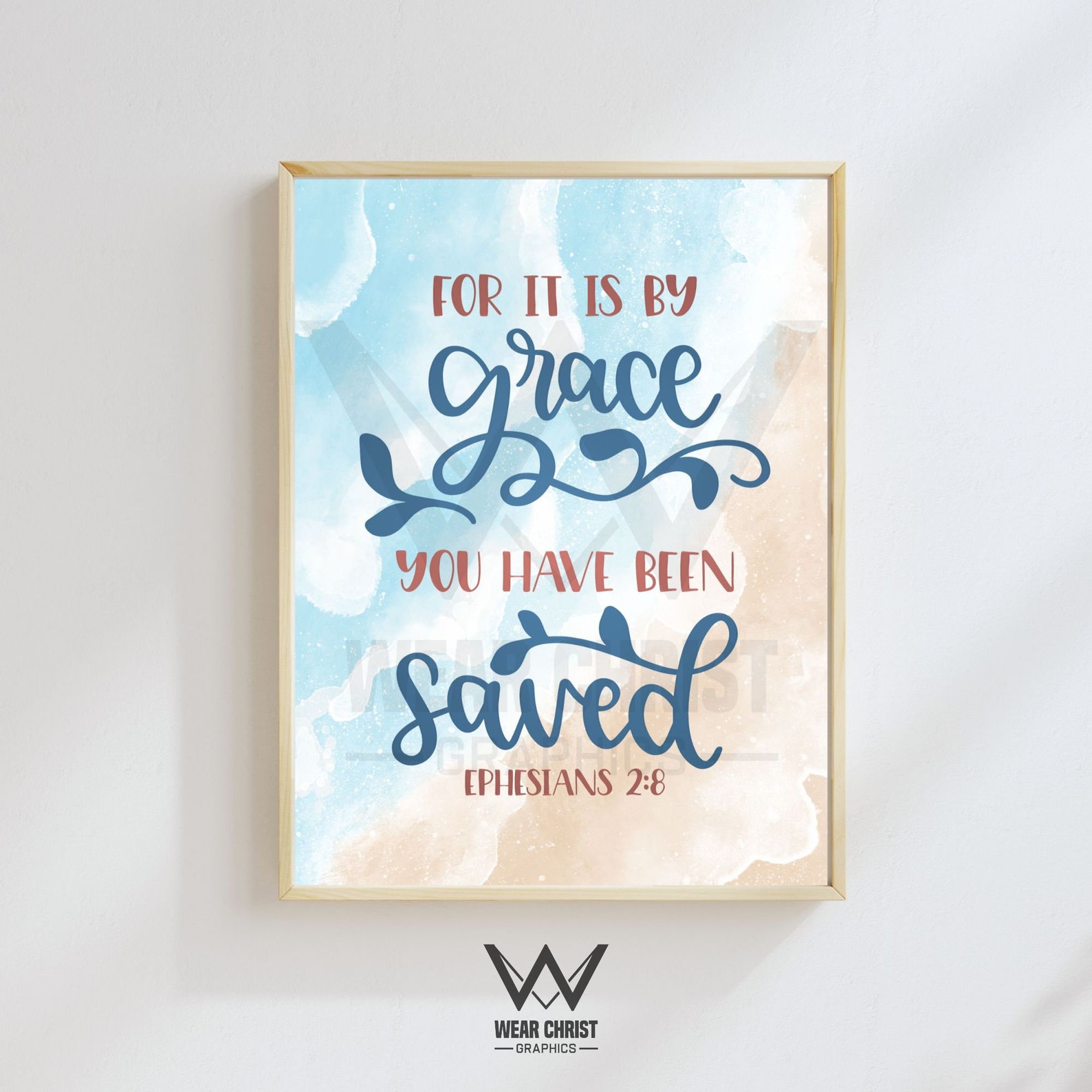 Set of 4 Sea Landscapes Christian Wall Art Prints, Bible Verse ...