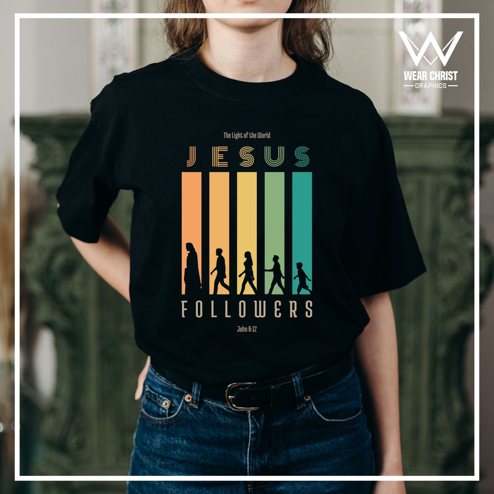 Vintage Jesus Followers Retro Christian T-shirt Printable, PNG, Instant ...