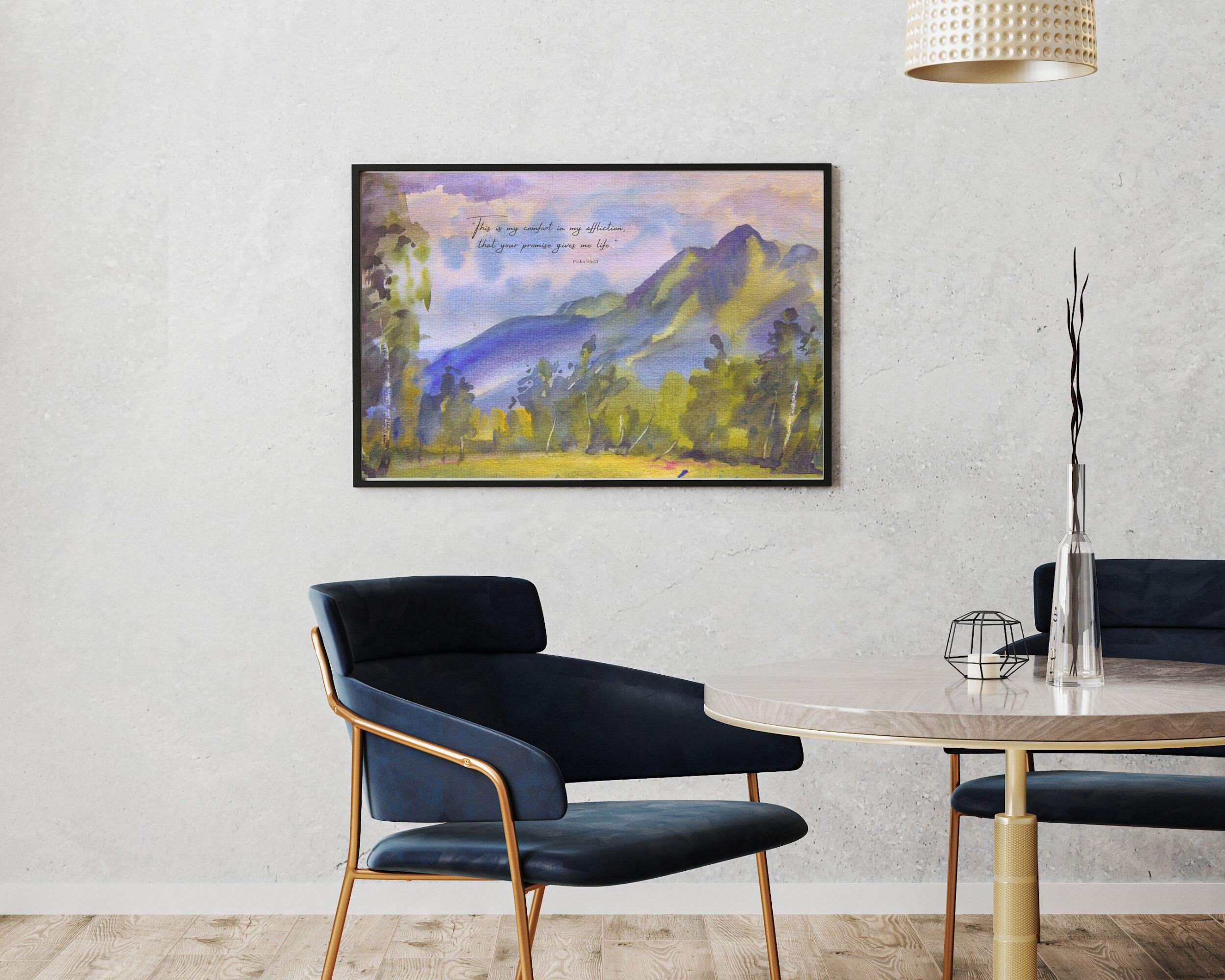 Psalm 119 Wall Art Printable, Bible Verse Wall Art Printable, Digital ...