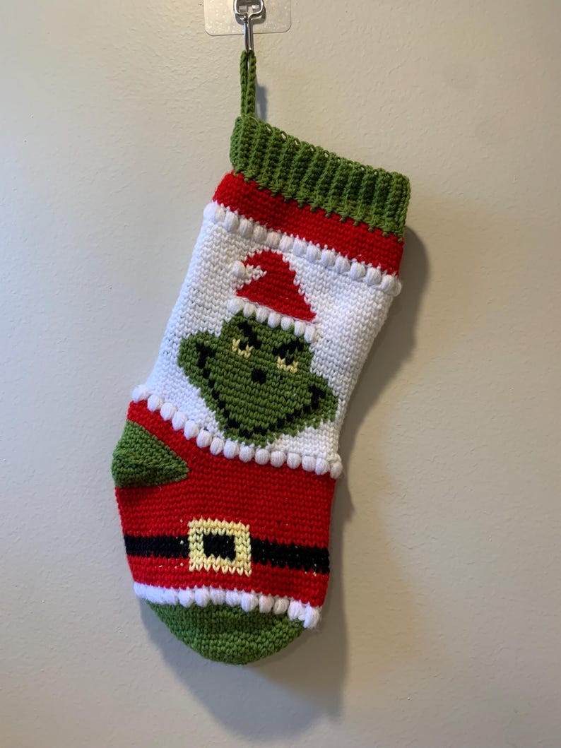 Crochet Grinch Chrsitmas Stocking - Etsy