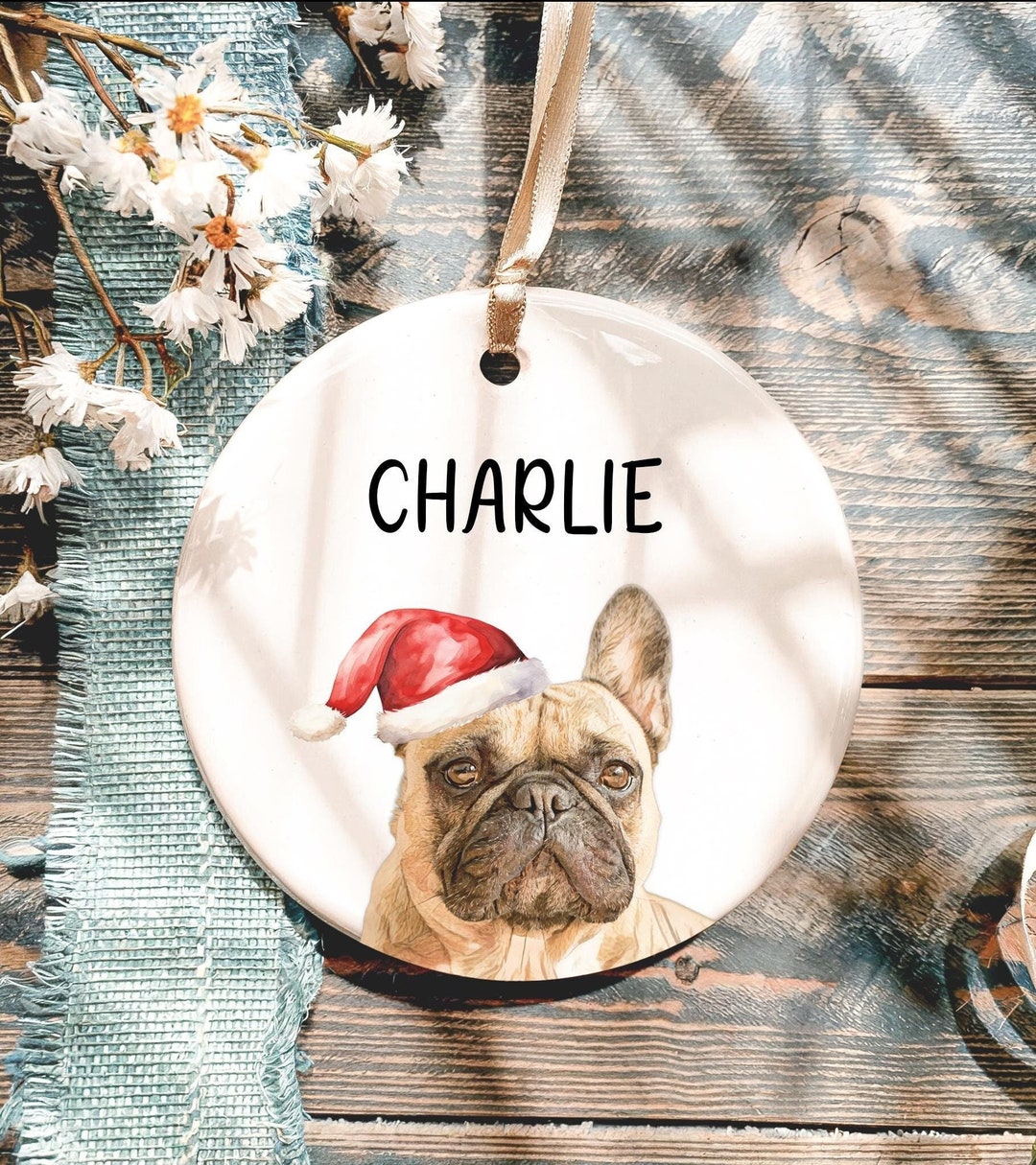 Personalized Dog Ornament - Custom Watercolor Photo Pet Ornament Gift ...