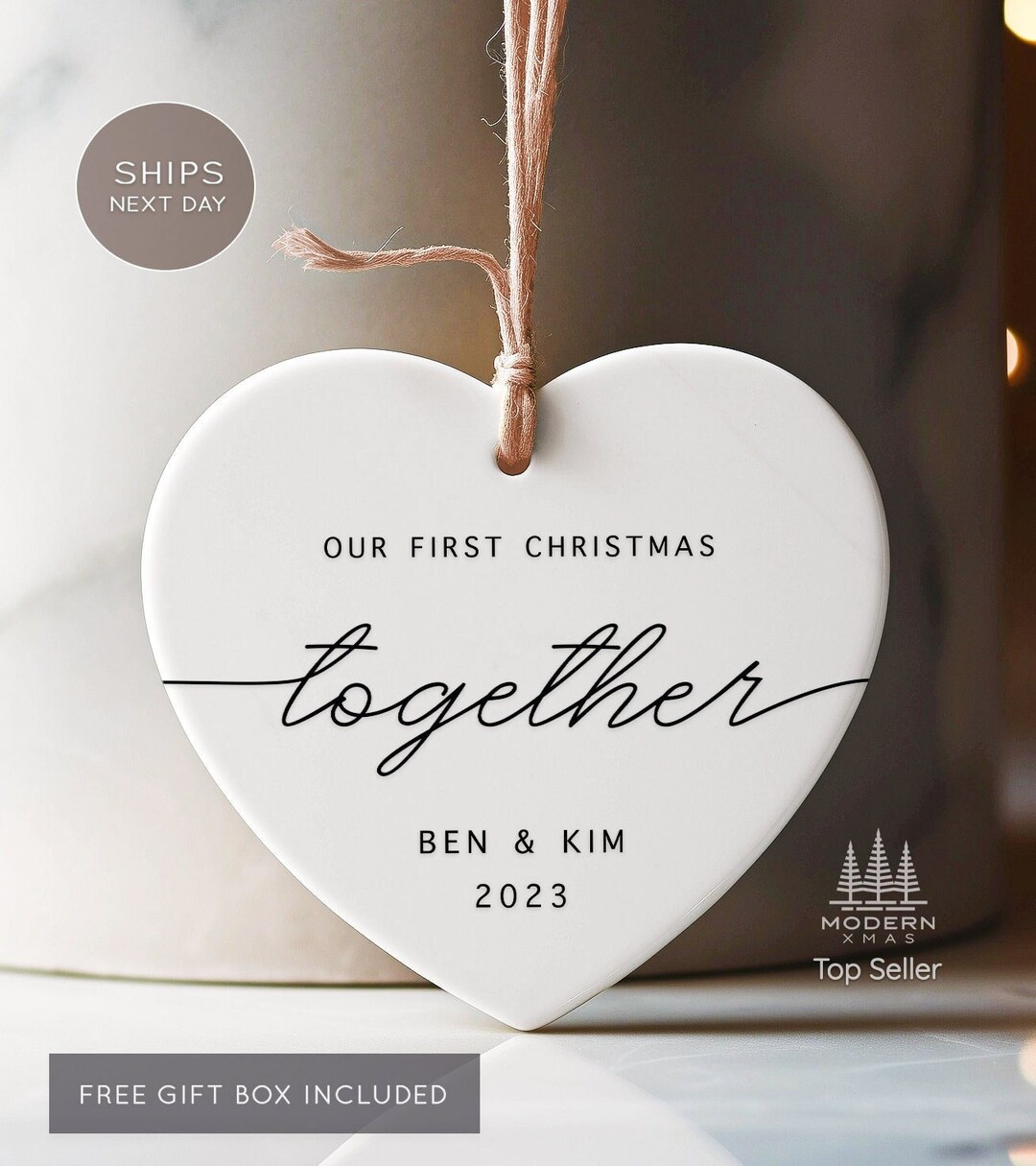 Couples Christmas Ornament - Personalized Couple Names Christmas ...
