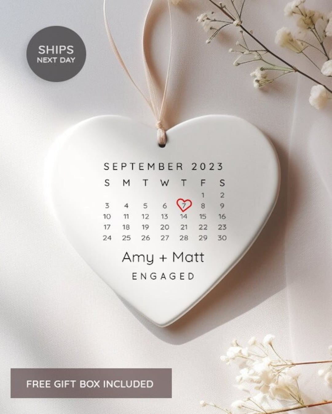 Engaged Ornament Engagement Ornament Engagement Gift Custom Ornament ...