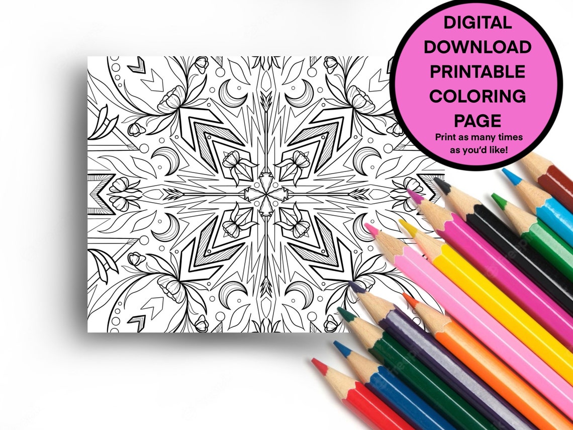 Indigenous Coloring Page Detailed Mandala With Floral by Shelby Fish me ...