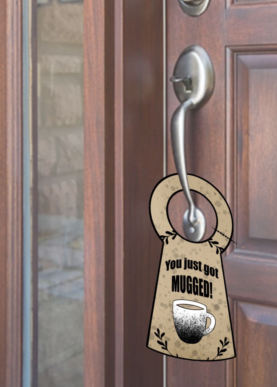 Youve Been Mugged Printable Gift Tag Set to Leave at Door Art by Shelby ...