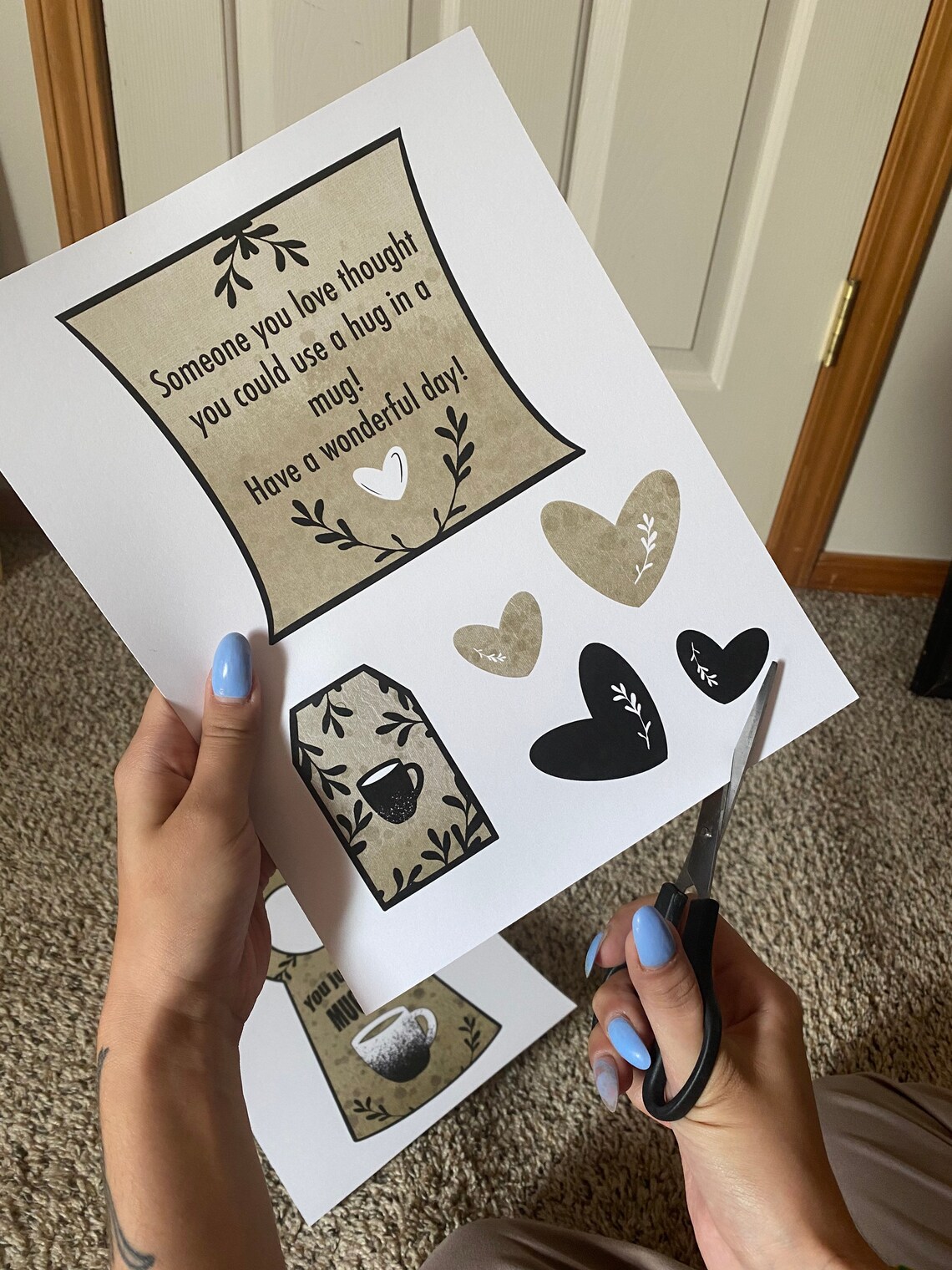 Youve Been Mugged Printable Gift Tag Set to Leave at Door Art by Shelby ...