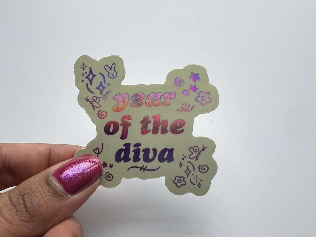 Year of the Diva Holographic Sticker - Etsy
