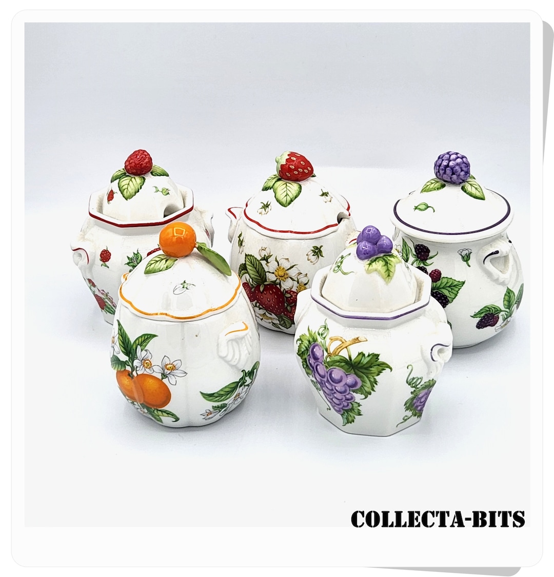 Lenox 1991 Jam Pots Jelly Jars Fine Porcelain - Etsy