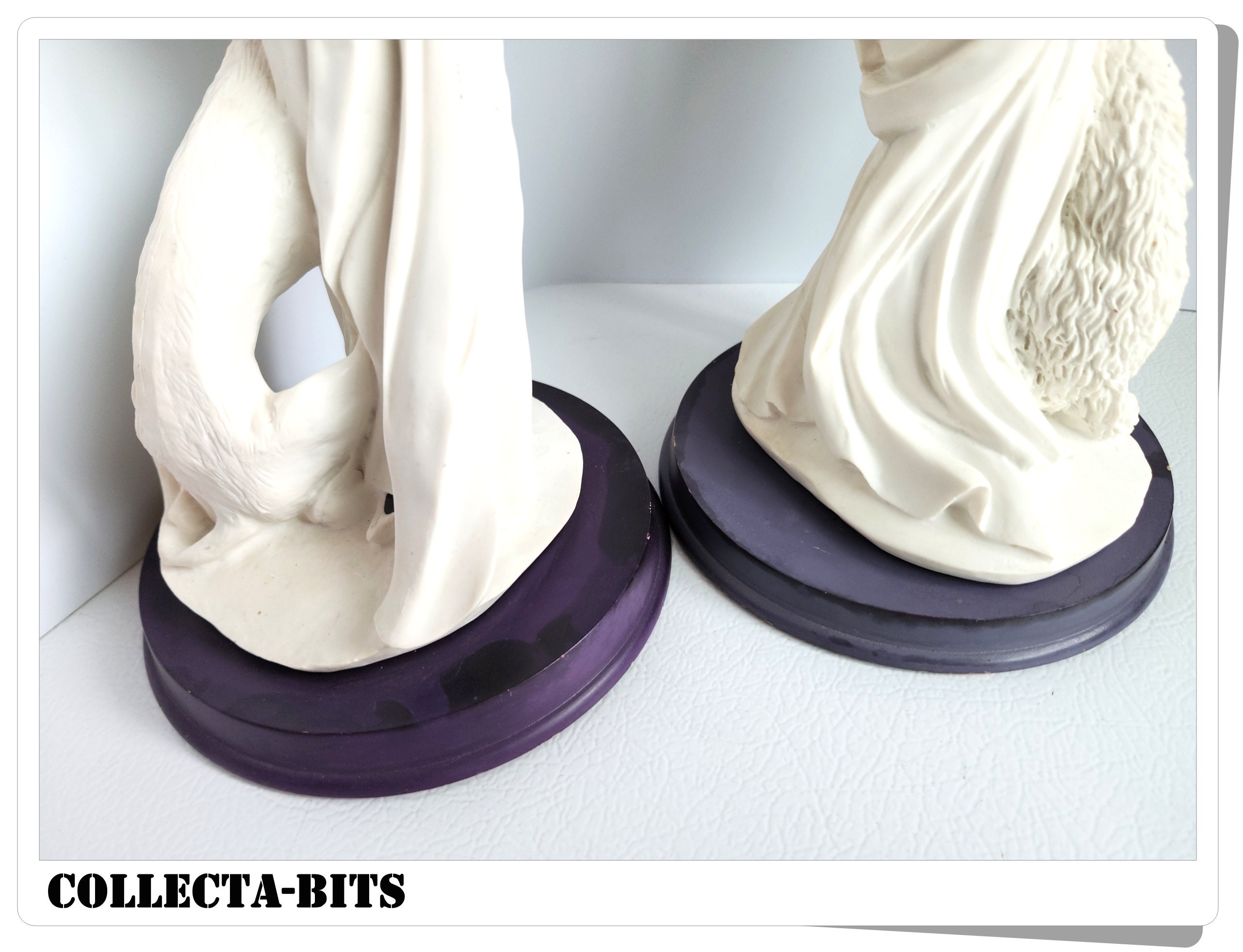 2 La Verona Collection Figures, Woman With Wolfhound - Etsy