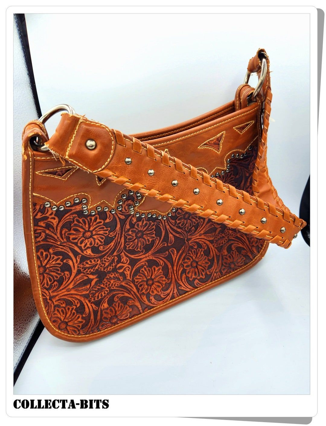 Trinity Ranch Tooled Leather Vintage Purse Montana - Etsy