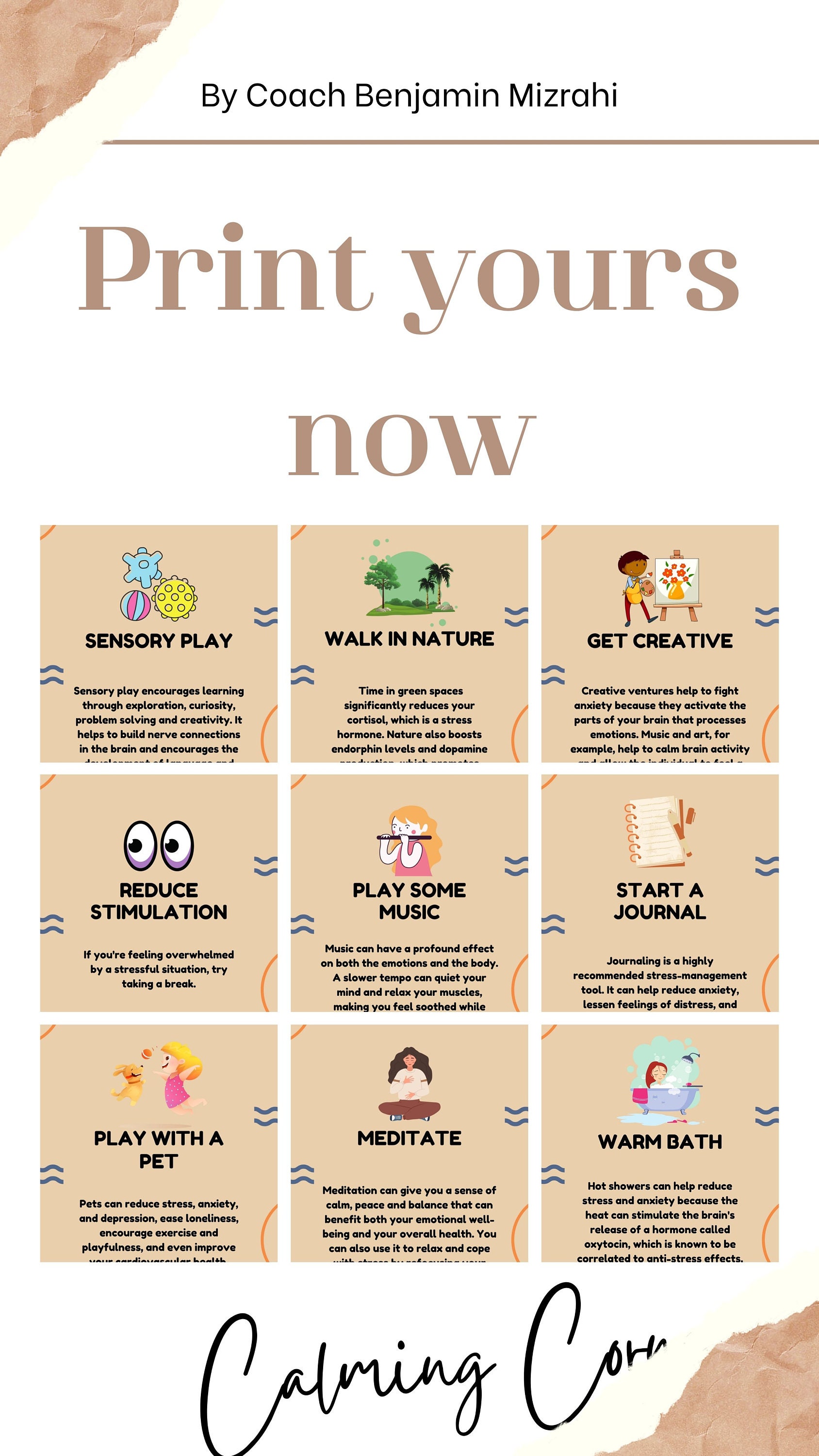 11 Calming Techniques Calm Down Corner Posters Print Educational Wall ...