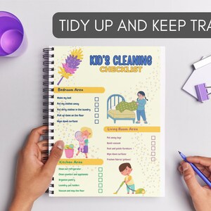 Kid's Cleaning Checklist Printable Cleaning Checklist Kids Cleaning ...