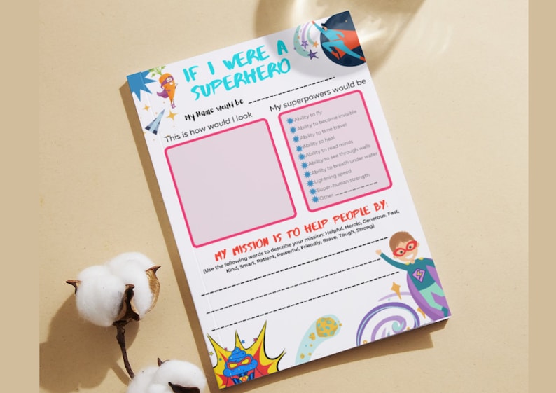 If I Were A Superhero, Self-esteem Fillable Worksheet, Self-esteem ...