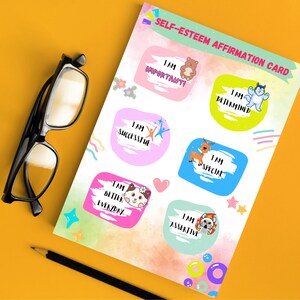 Self Esteem Affirmation Cards, Printable, Confidence, Positive ...