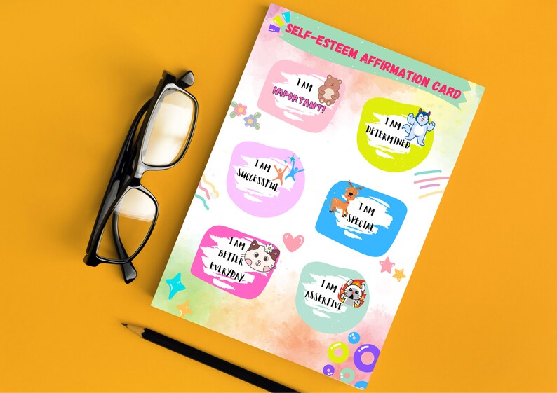 Self Esteem Affirmation Cards, Printable, Confidence, Positive ...
