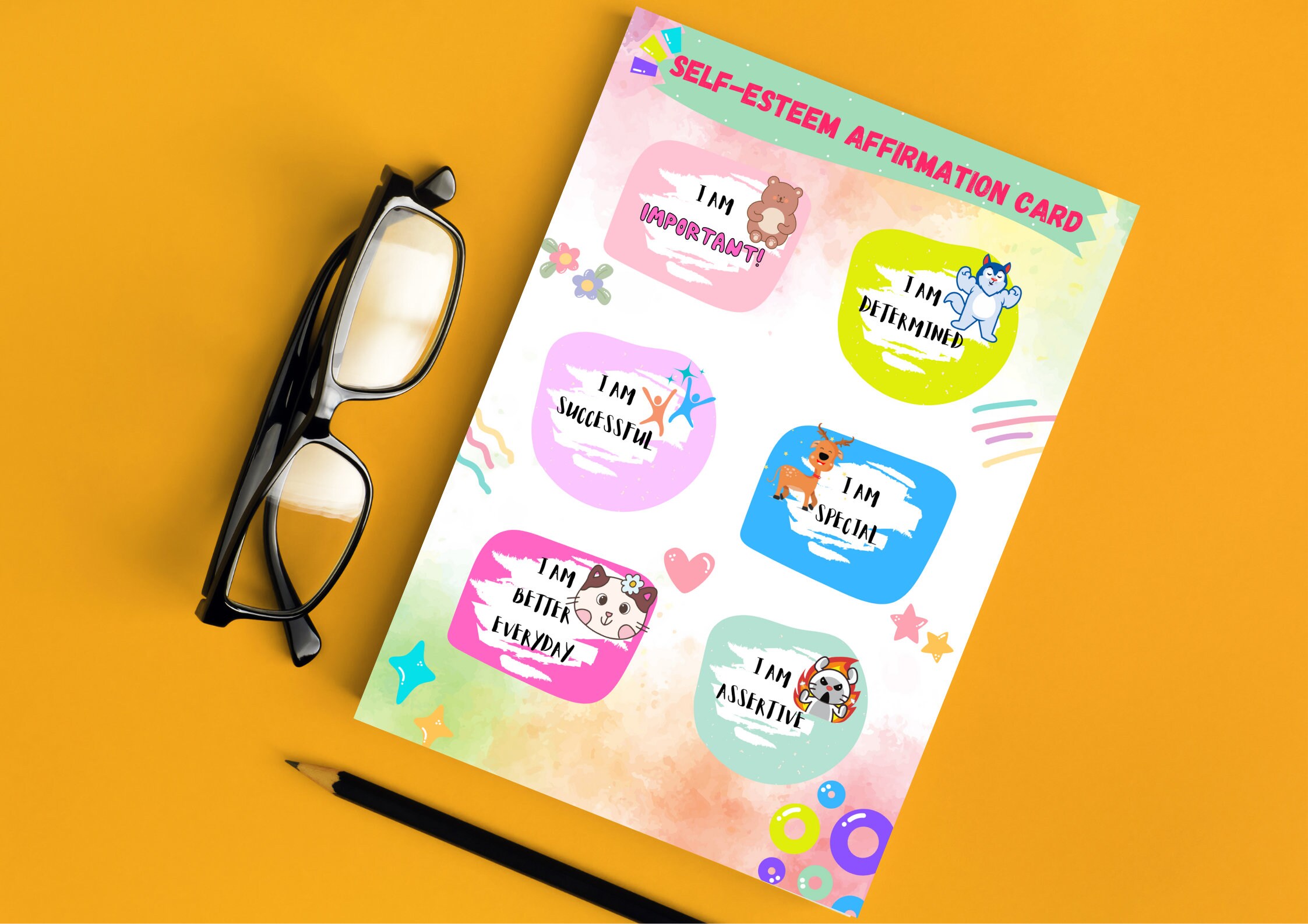 Self Esteem Affirmation Cards, Printable, Confidence, Positive ...