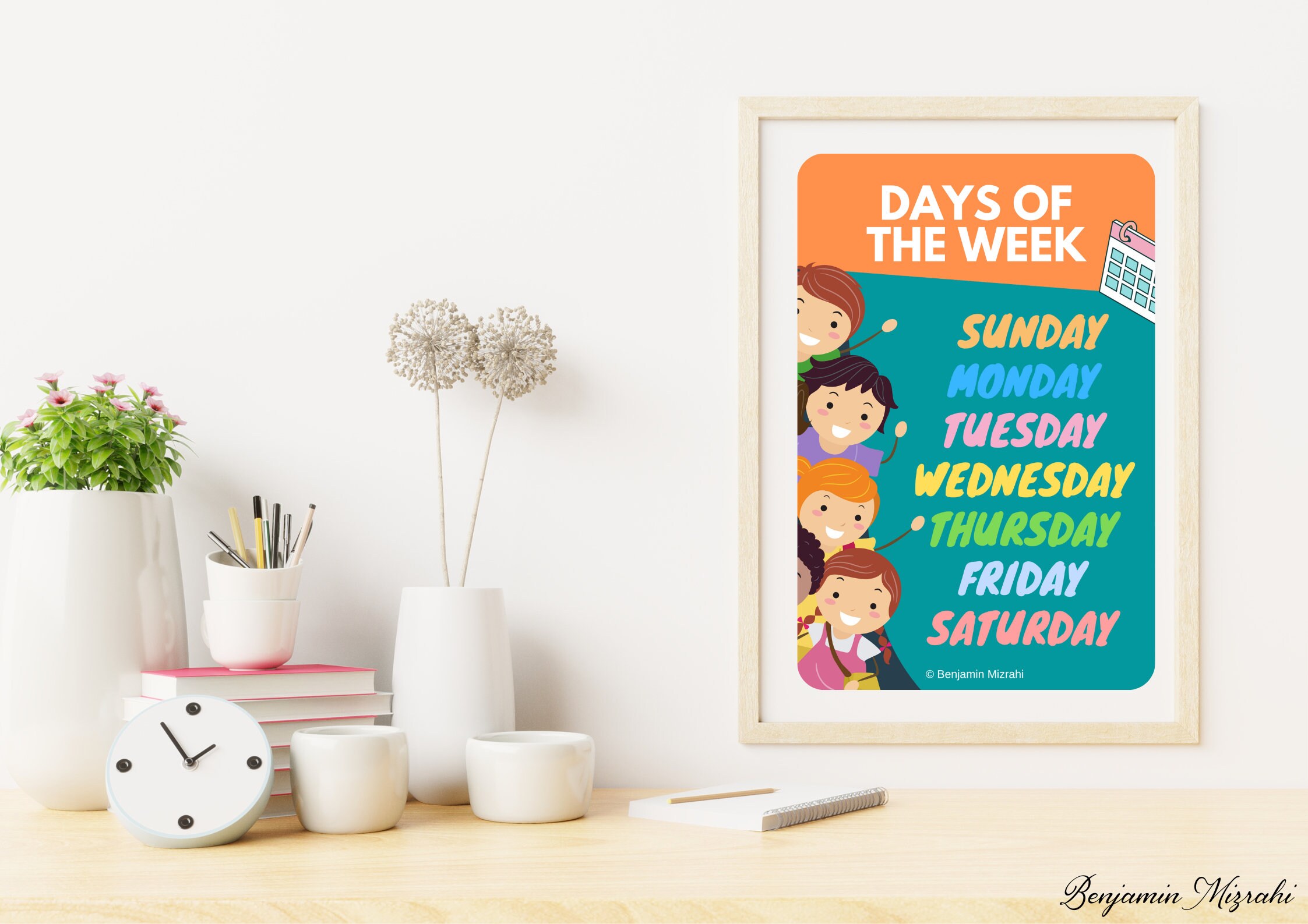 Days of the Week Printable Poster Learning the Seven Days of the Week ...