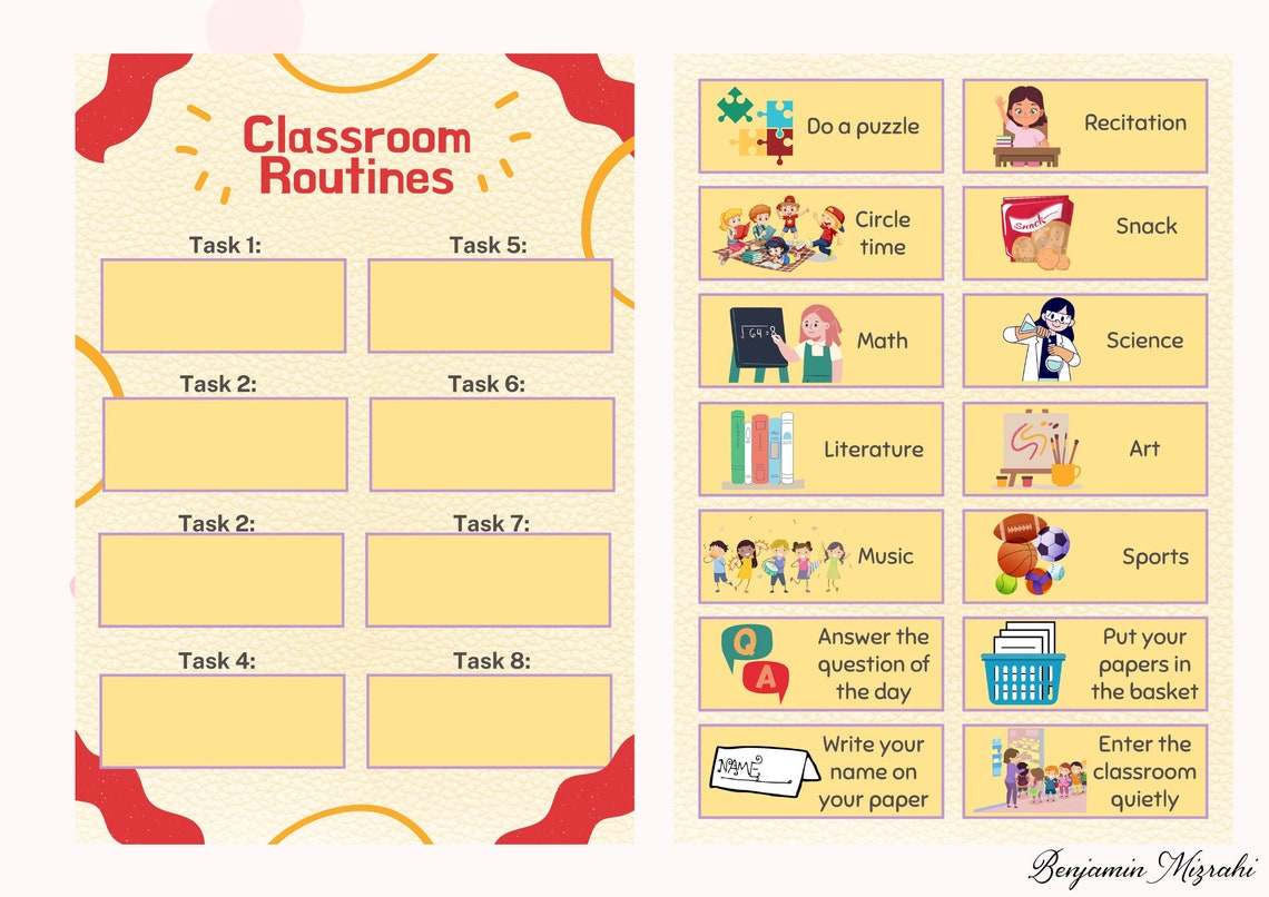 Classroom Routine Cards I Visual Schedule Cards Toddler - Etsy