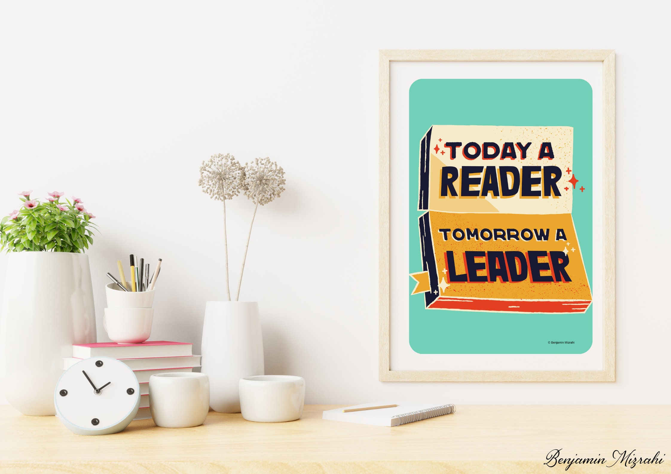 Reading Corner Posters, Classroom Decor, Let's Read Print Motivational ...