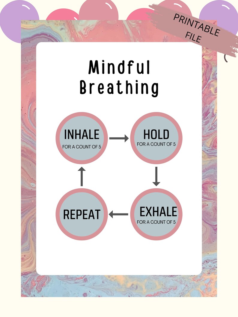 Finger Tracing Calming Cards, Printable Mindfulness Flash Cards, Calm ...