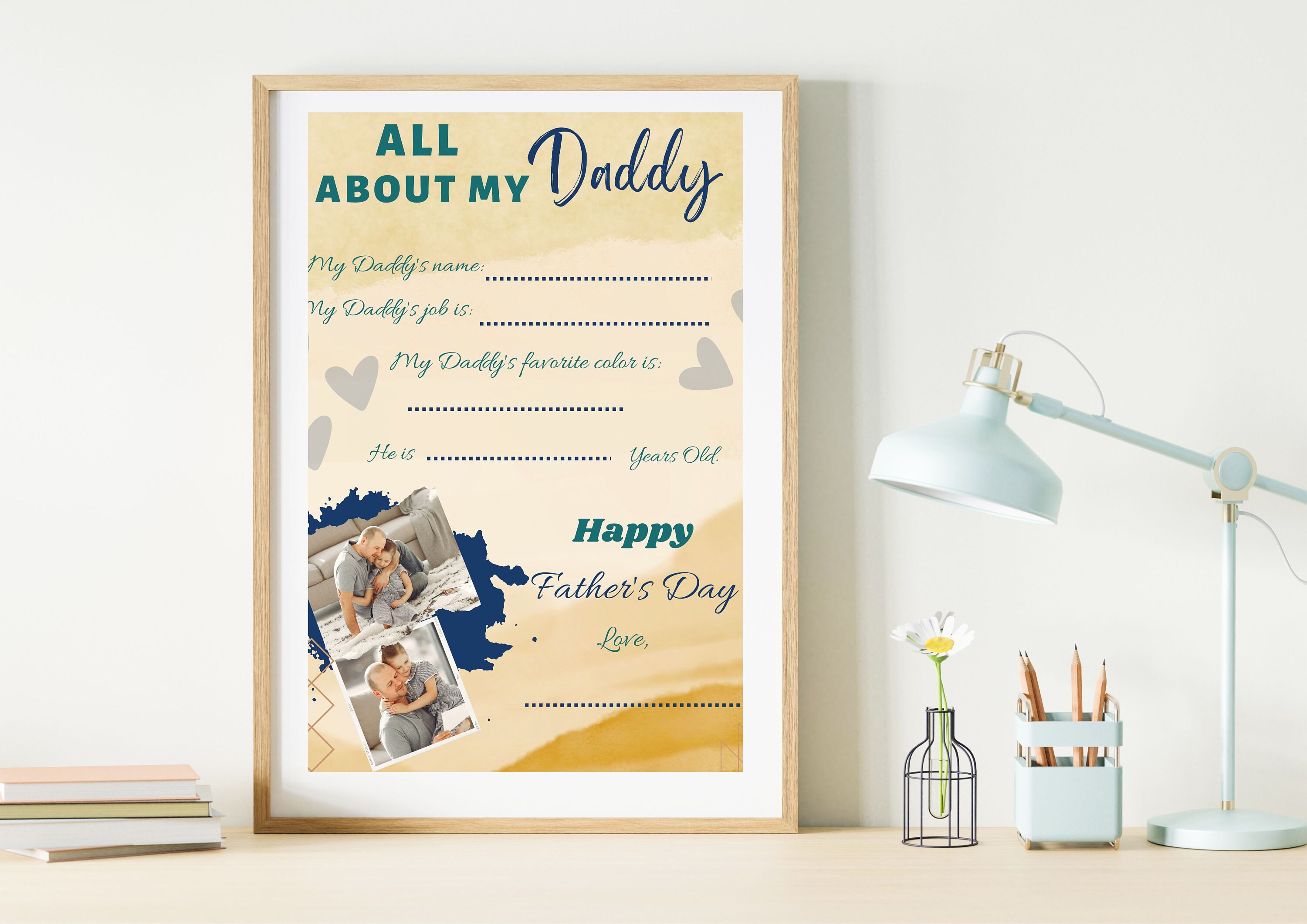 Happy Father's Day Digital Printable, Instant Download, Greeting Card ...