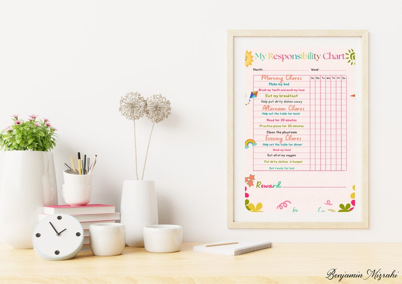Kids Chores Rewards Printable Responsibilities Chart Chore - Etsy