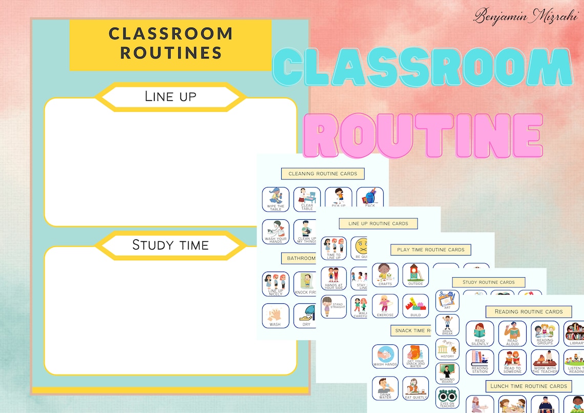 Classroom Routine Cards I Visual Schedule Cards Toddler Preschool ...
