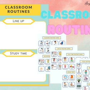 Classroom Routine Cards I Visual Schedule Cards Toddler Preschool ...