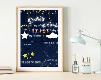 Printable First and Last Day of School Sign 2023-2024 1st Grade Digital ...