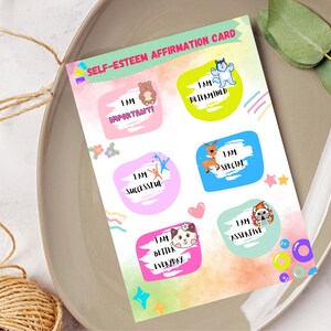 Self Esteem Affirmation Cards, Printable, Confidence, Positive ...