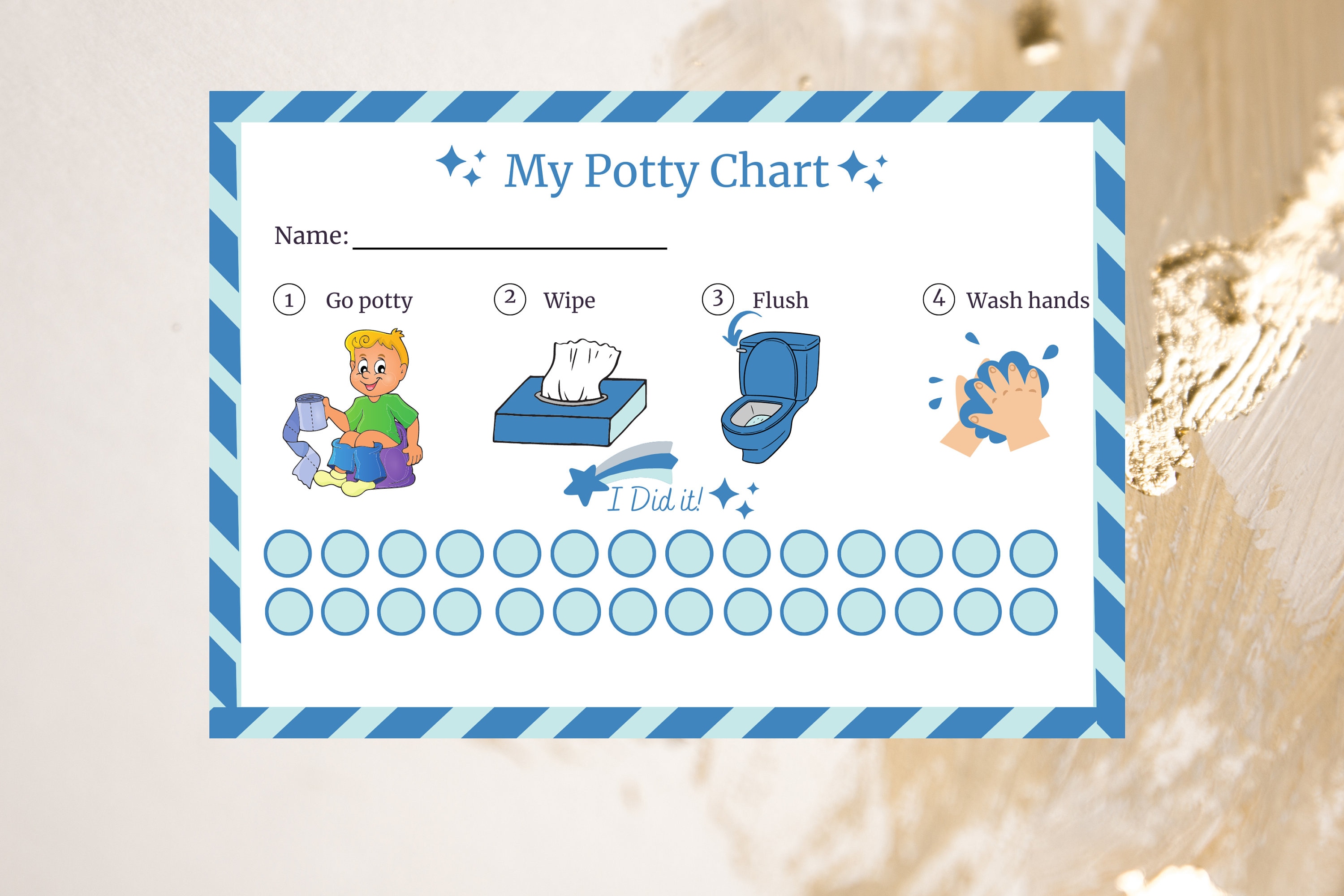 Potty Training Chart Step by Step for Girls and Boys Toilet - Etsy