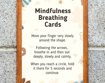 Finger Tracing Calming Cards, Printable Mindfulness Flash Cards, Calm ...
