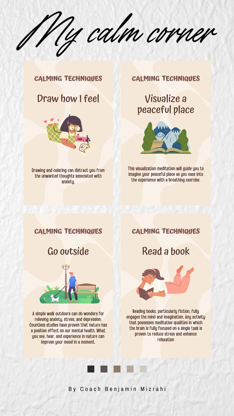 10 Calming Techniques Calm Down Corner Posters Print - Etsy