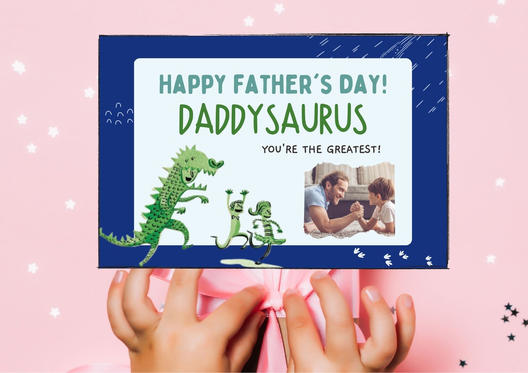 Happy Fathers Day Daddysaurus Funny Father's Day Card, Printable ...