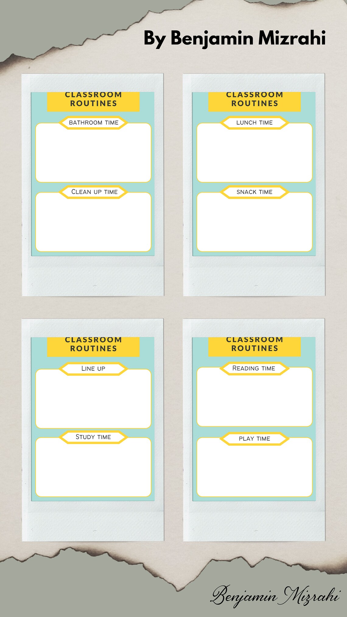 Classroom Routine Cards I Visual Schedule Cards Toddler Preschool ...