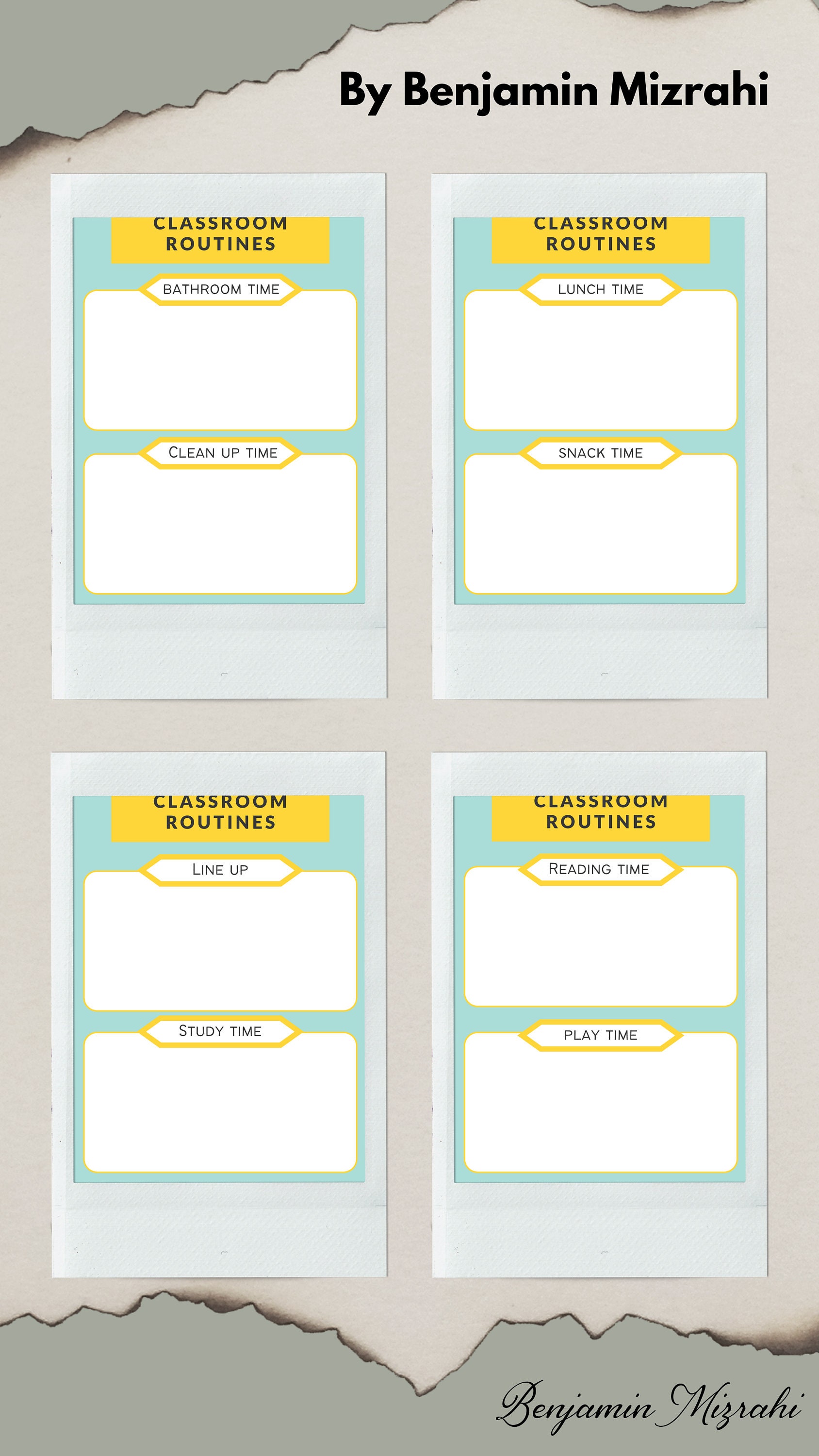 Classroom Routine Cards I Visual Schedule Cards Toddler Preschool ...