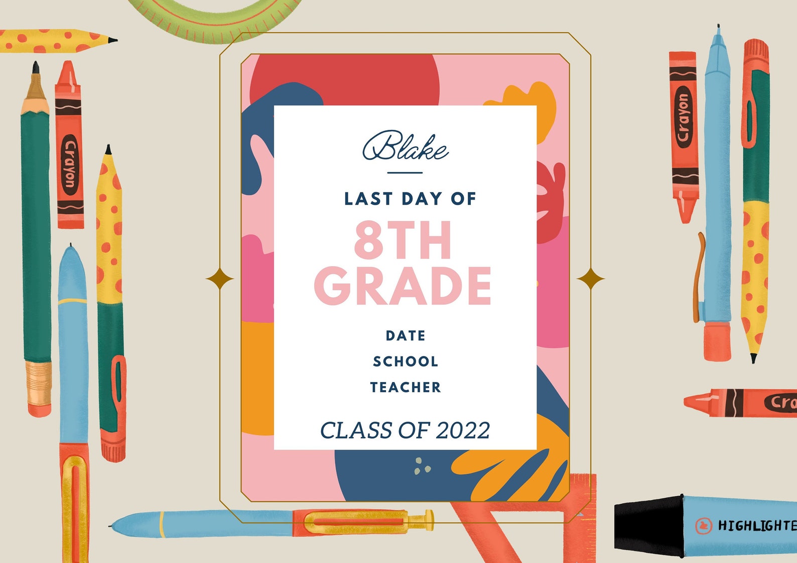 Editable First or Last Day of School 2nd Grade Boy or Girl - Etsy