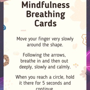 Finger Tracing Calming Cards, Printable Mindfulness Flash Cards, Calm ...