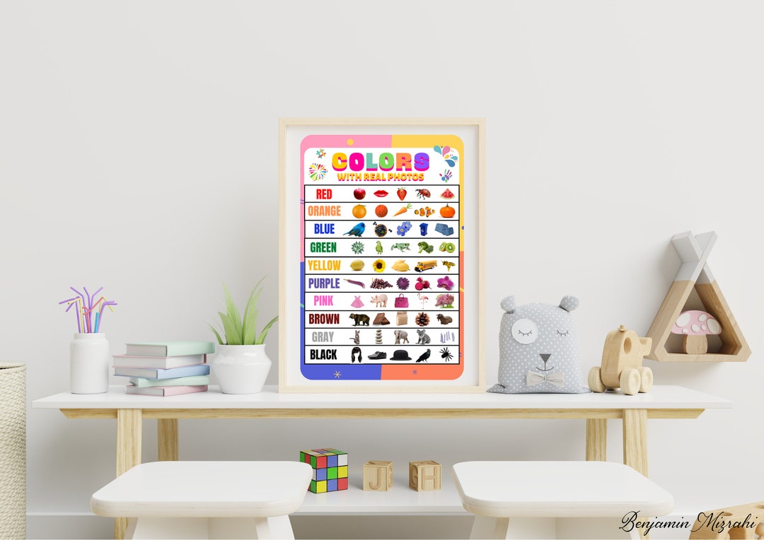 Colors Educational Print, Crayon Colors Poster, Printable Wall Art ...