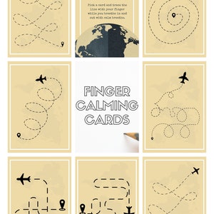 Finger Tracing Calming Cards Printable Mindfulness Flash - Etsy
