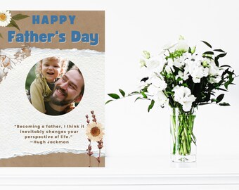 Happy Fathers Day, Digital Printable, Instant Download, Greeting Card ...